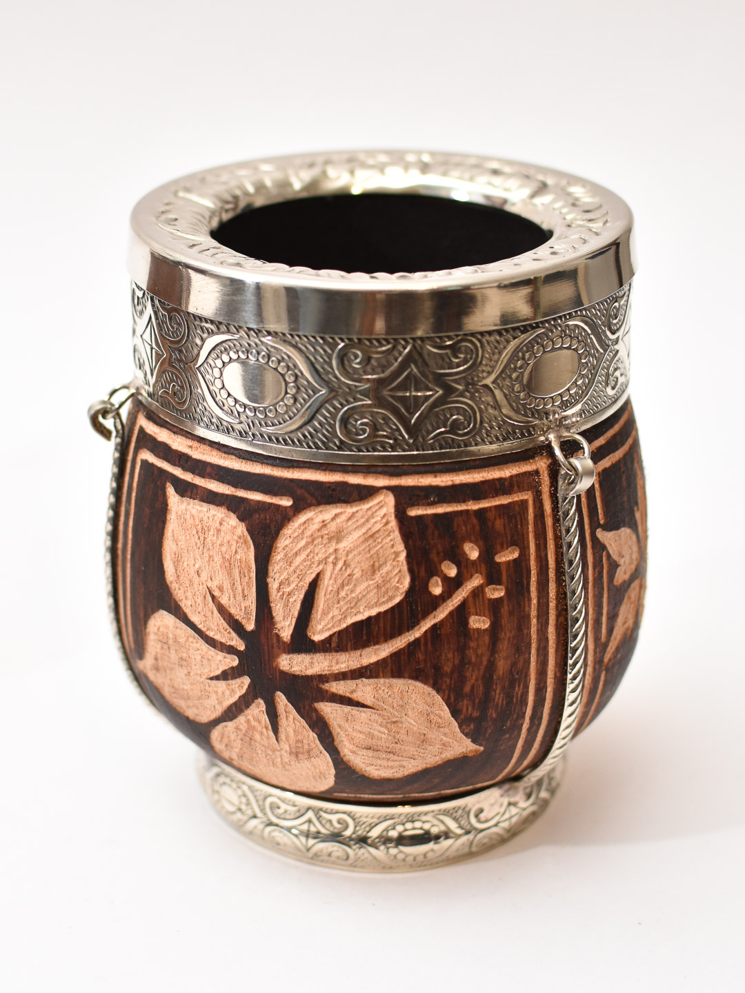Mate Imperial grande tallado y virola cincelada – Mates Serranos
